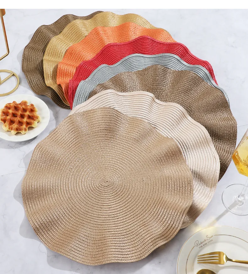 Temu Round Braided Placemats Corrugated Edge PP... From Fashion ...