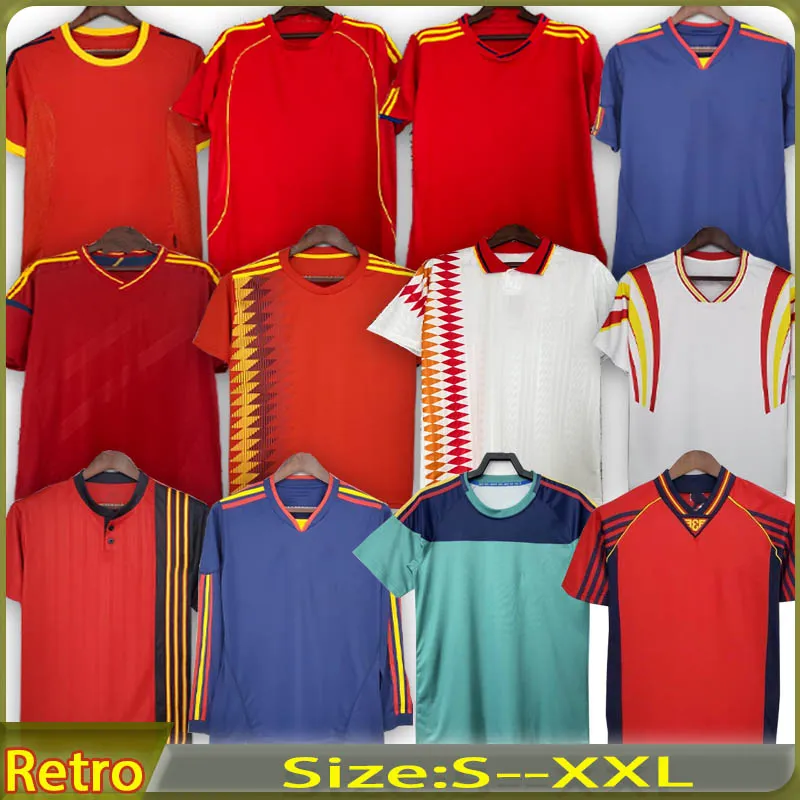 Retro Spain Soccer Jersey Espana HOME/AWAY 1992 2024 Football Shirt ...