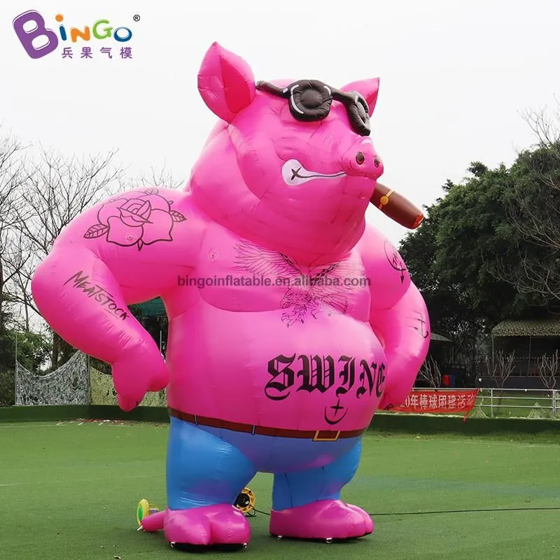 Customized 5 Meter Inflatable Pig Character: Giant Blow Up Swine ...