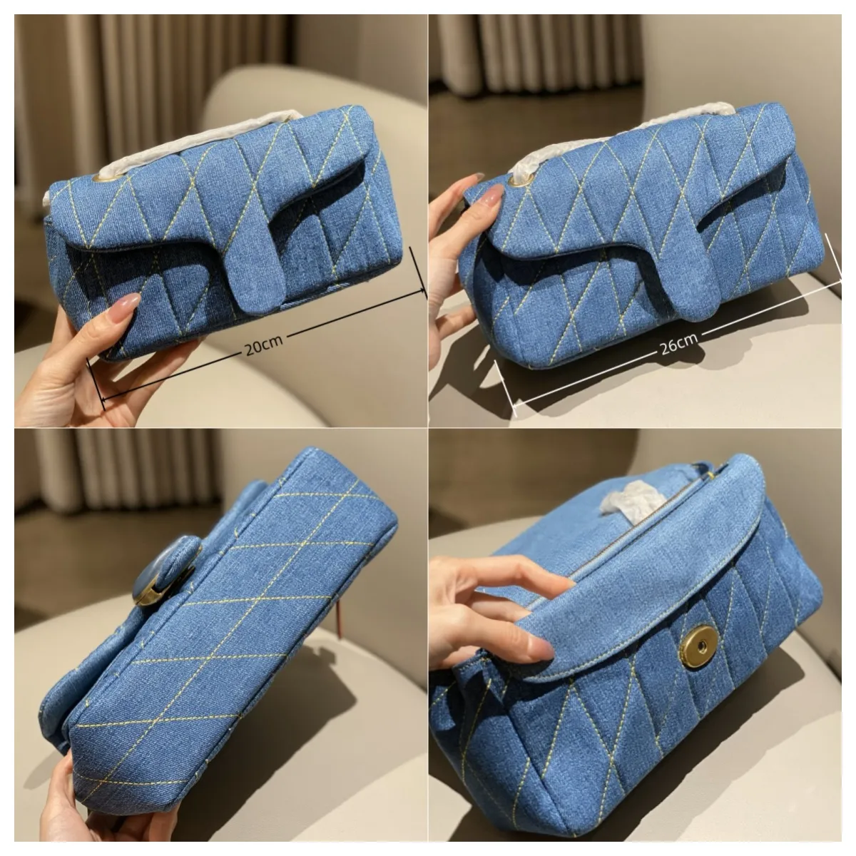 DHgate.com:Designer Denim Tote Bag for Women and Men, Luxury Waist Bag ...