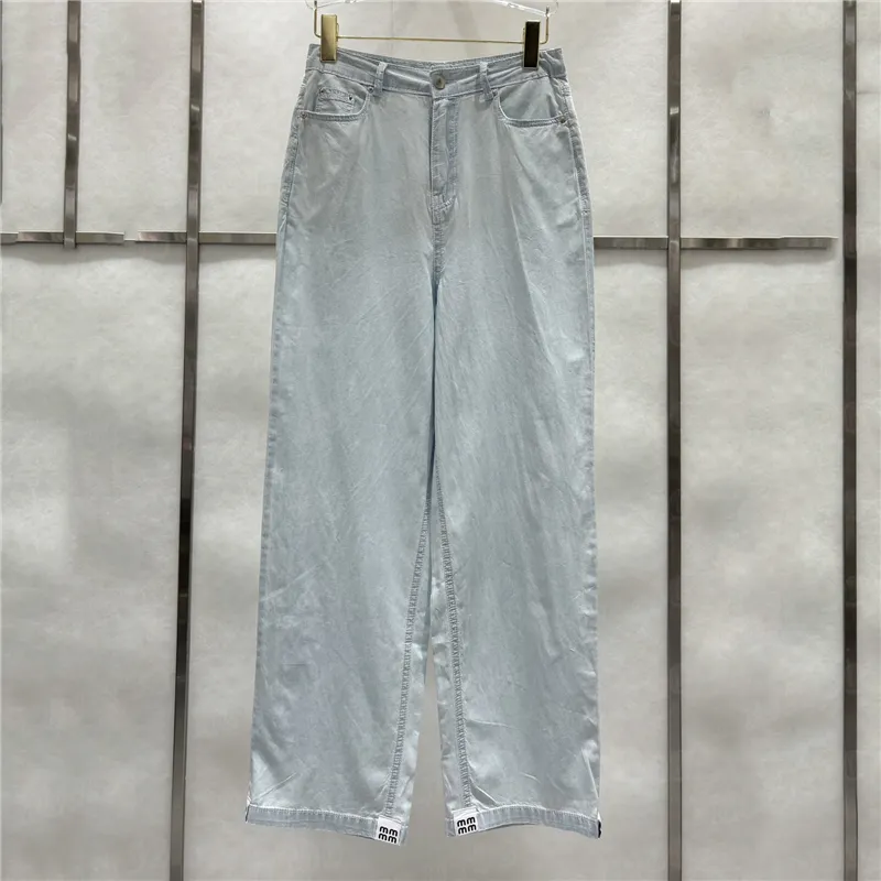 Letter Badge Women Jeans Pants Design Fashion Trousers Clothing High ...