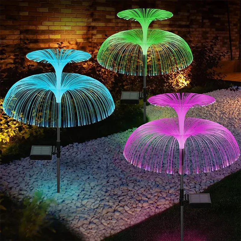 Solar Powered Garden Decorations: Fiber Optic Jellyfish Lights ...
