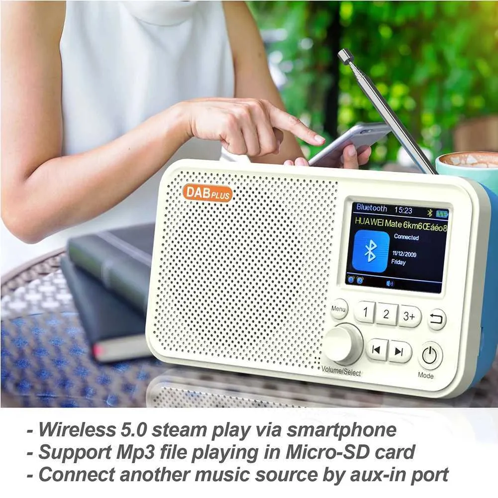 4 Color LCD Digital Radio DAB DAB+ FM Radio Portable Digital Tuner w ...