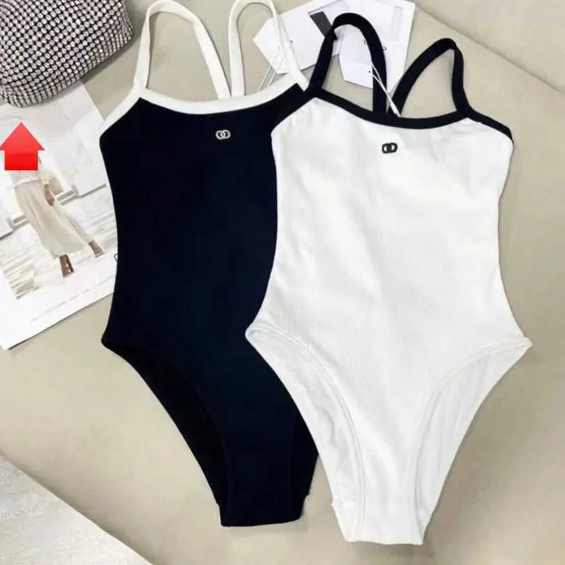 Designer One-Piece Swimsuit: Ribbed High-Waist Monokini for Women from ...