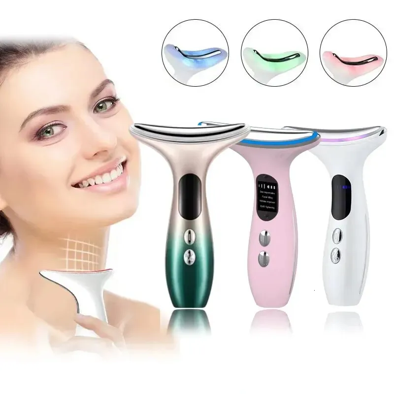 EMS Microflow LED Photon Neck Skin Rejuvenation Device with EMS ...