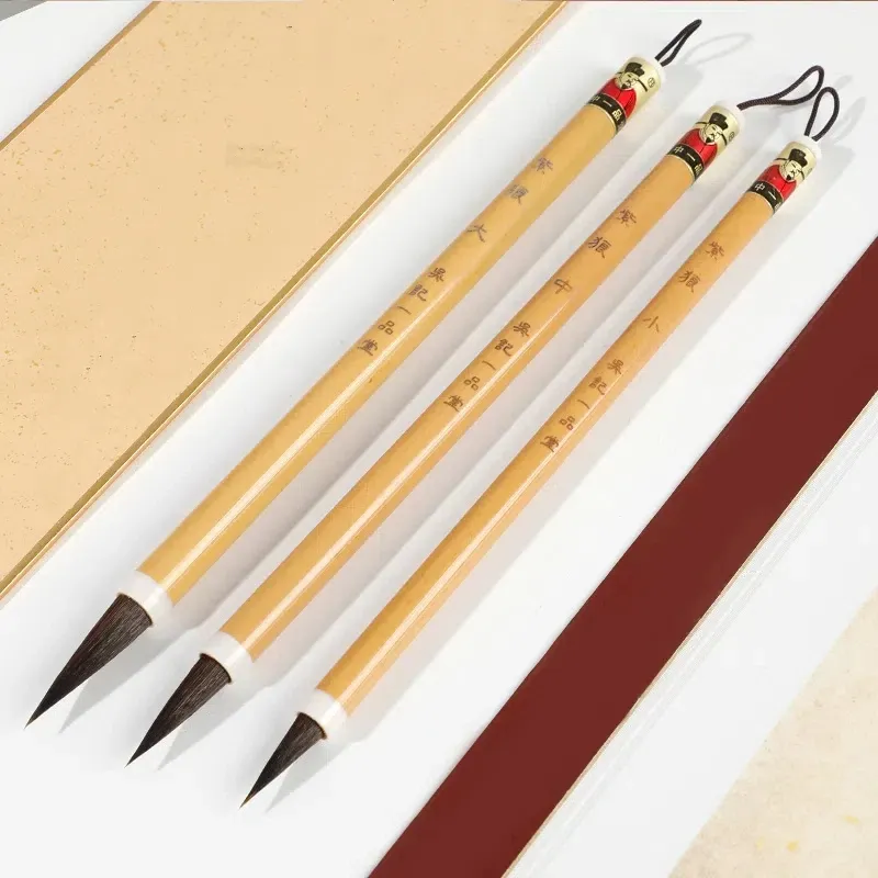 Purple Weasel Medium Rabbit Hair Calligraphy Brush Set for Regular ...