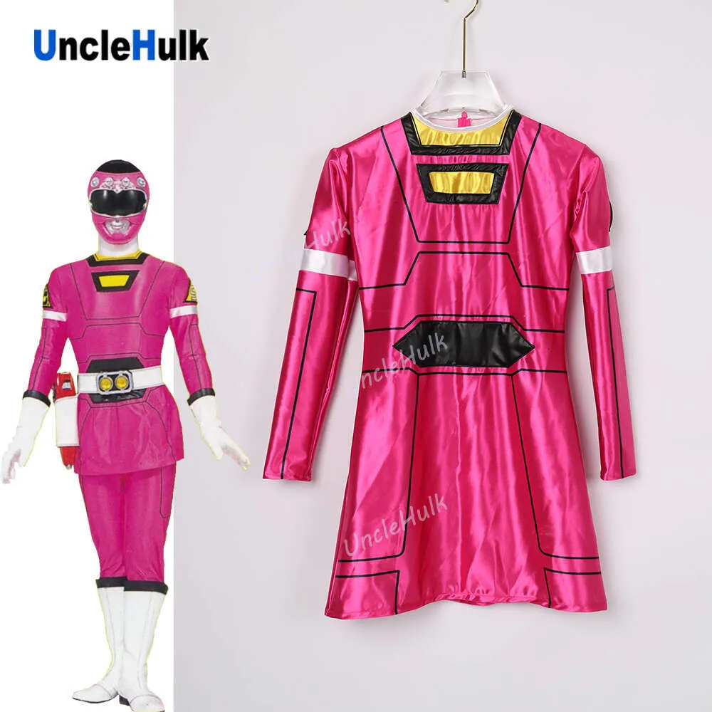 Gekisou Sentai Carranger Pink Racer Cosplay Costume Satin Fabric Tops ...