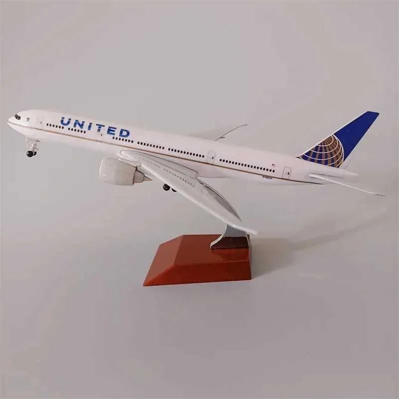 20cm Alloy Metal Boeing 777 Aircraft Model with Wheels - USA Air United ...