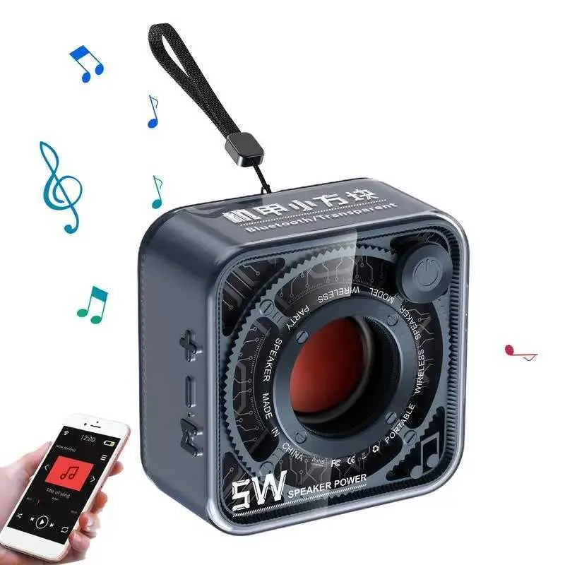 Portable 5W Wireless Charging Mp3 Box Mini Speaker With Crystal ...