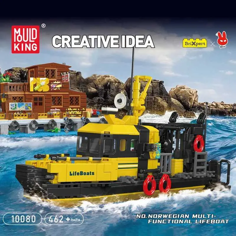 Multi Functional Boat Building Block Set: Rescue, Fire, And Fishing ...
