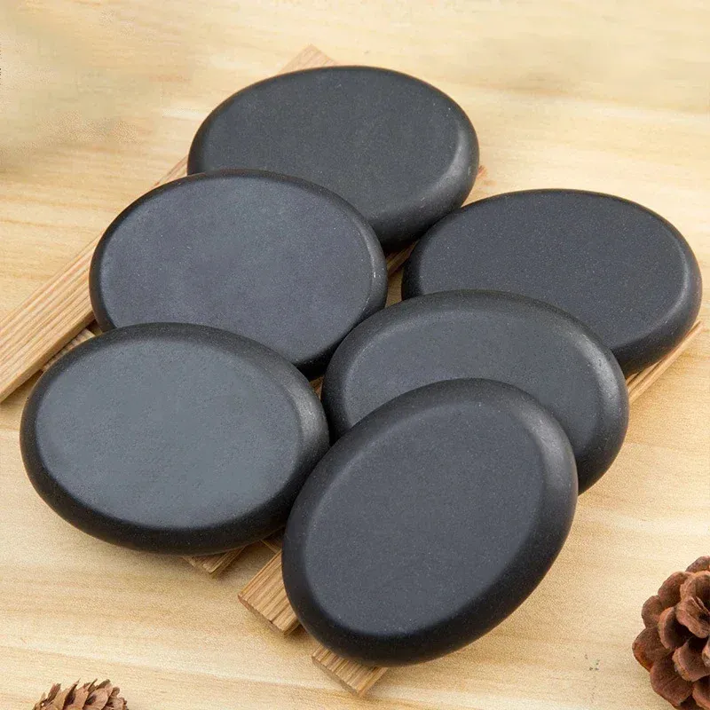 1/Stone Massage Set with Heater Box, Lava Basalt Circular Massage Tool ...