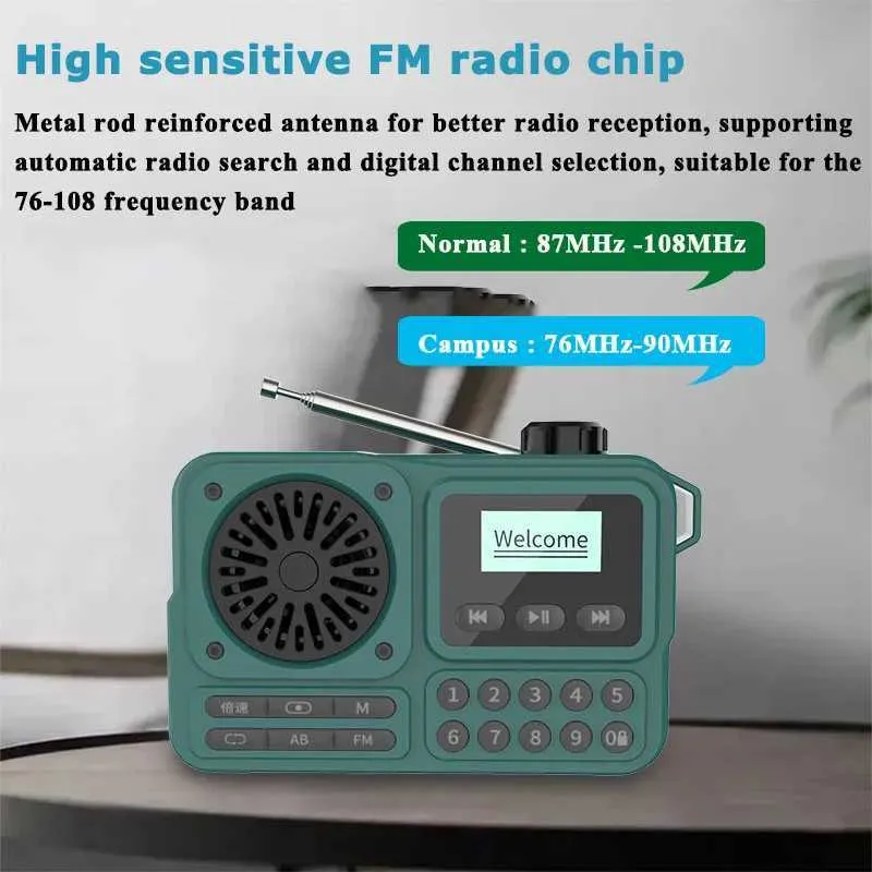 DHgate.com:Mini Pocket Radio, Portable Bluetooth 5.2 FM Radio Receiver ...