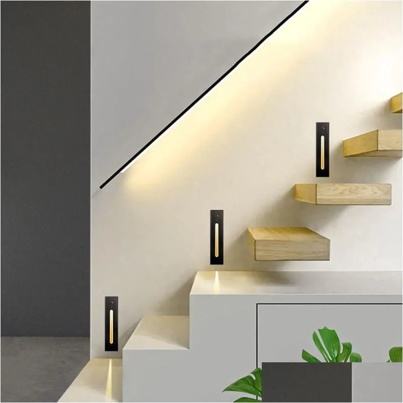 LED Stair Wall Lights Indoor With Motion Sensor For Indoor/Outdoor Use ...
