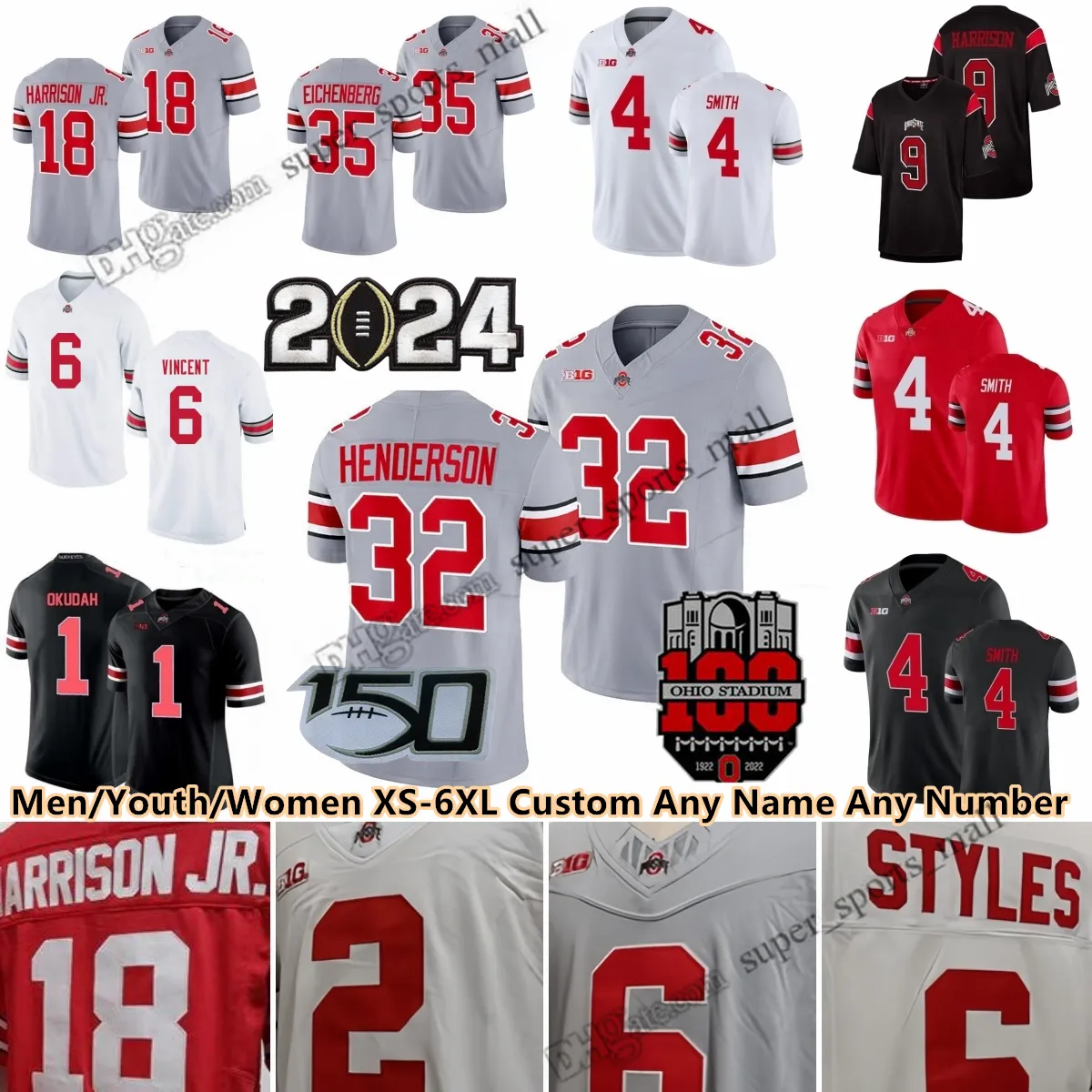 Ohio State Buckeyes American Football Shirts Justin Fields #18, Marvin ...