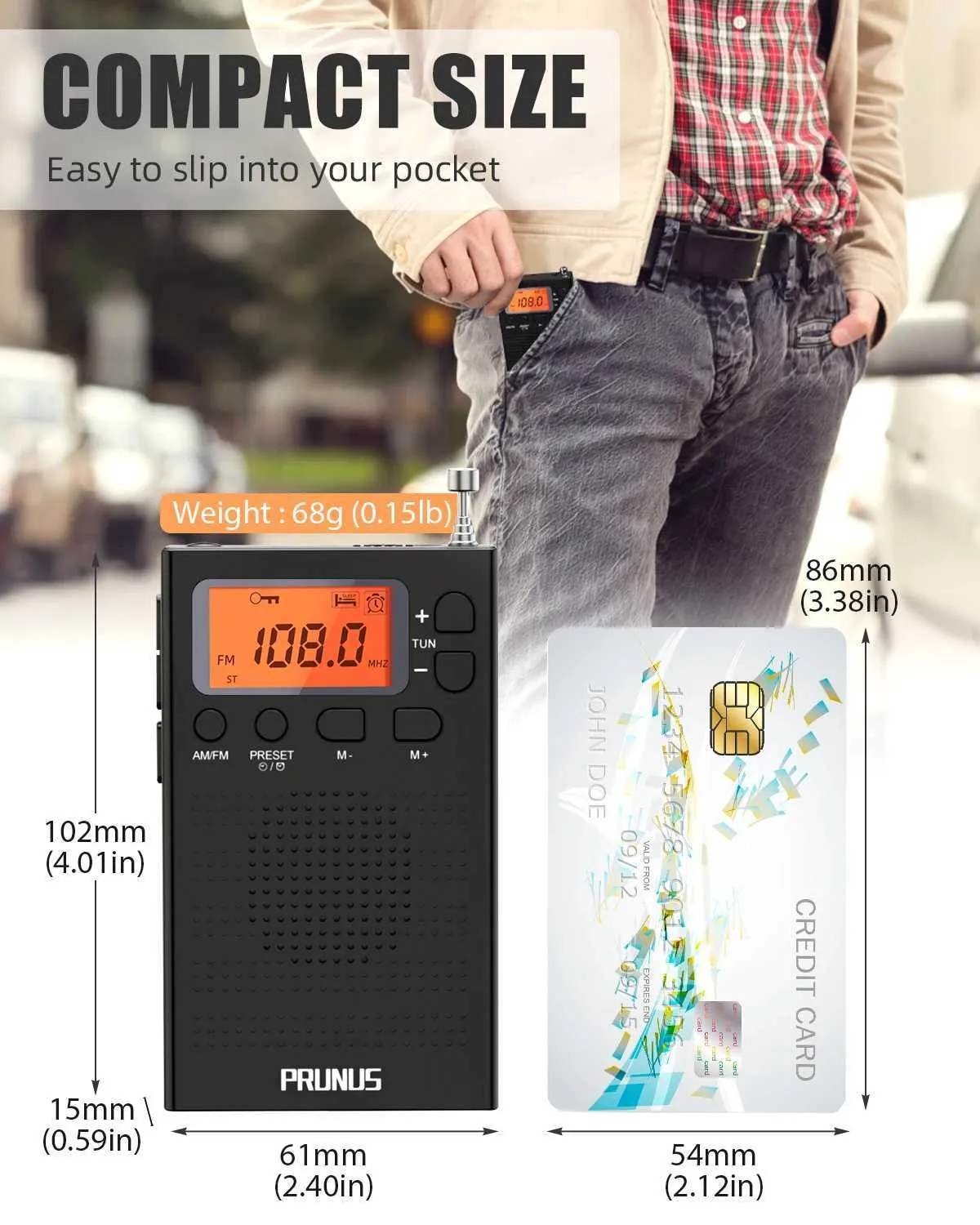 DHgate.com:PRUNUS J-125 Portable AM/FM Pocket Radio, Walkman Music ...