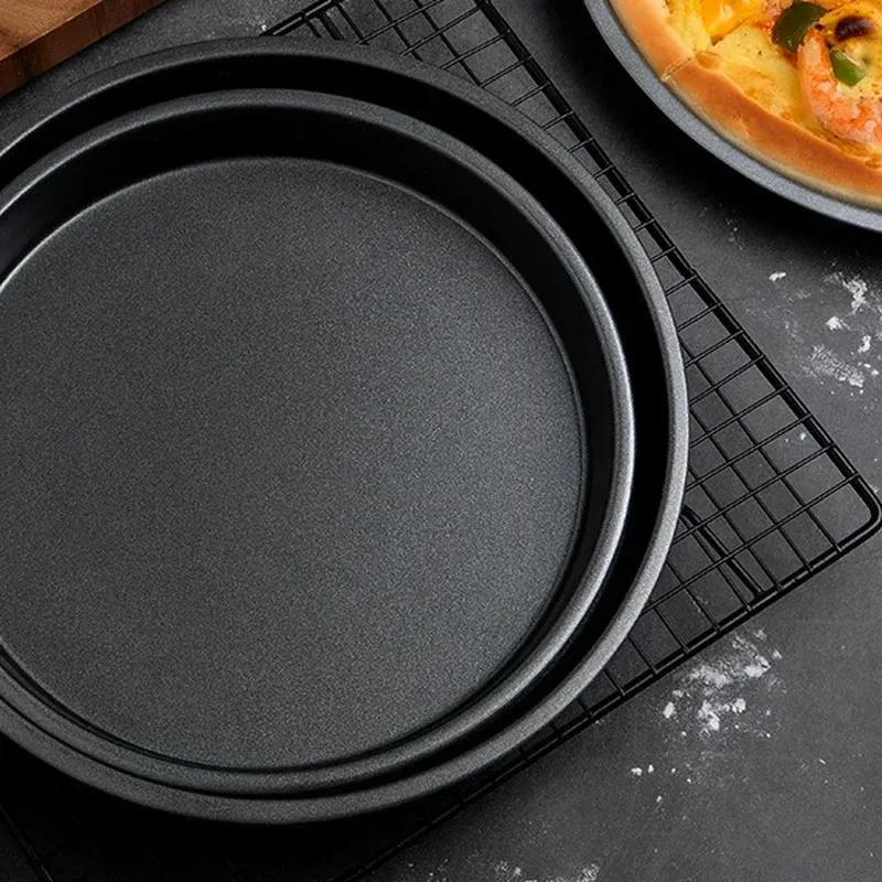 DHgate.com:Non-Stick Pizza Pan Carbon Steel Round Pizza Tray, 2-Pack ...