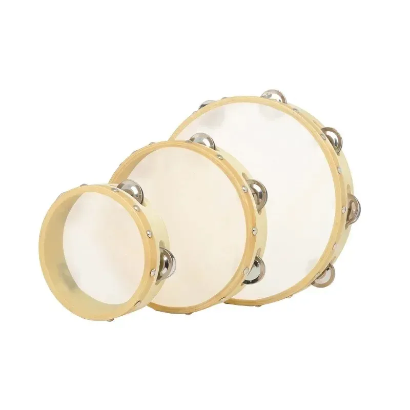 Orff percussion - Cowhide Bubble Nail Tambourine for Kids' Dance ...