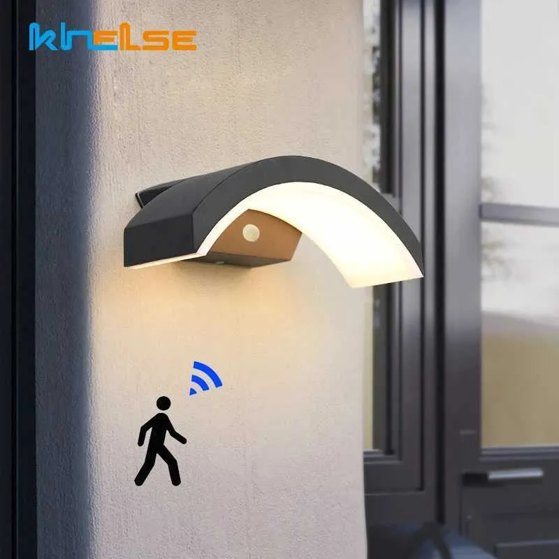 Waterproof Outdoor LED Sensor Wall Light Outdoor With PIR Motion Sensor ...