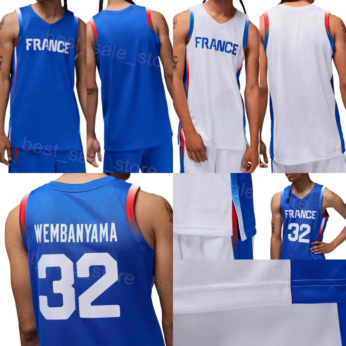 French National Reversible Basketball Uniforms Printed With Nicolas ...