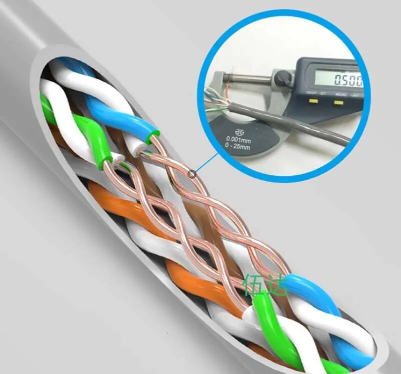UCER 50M 300M High-Speed SFTP RJ45 Ethernet Lan Round Cable for PC ...