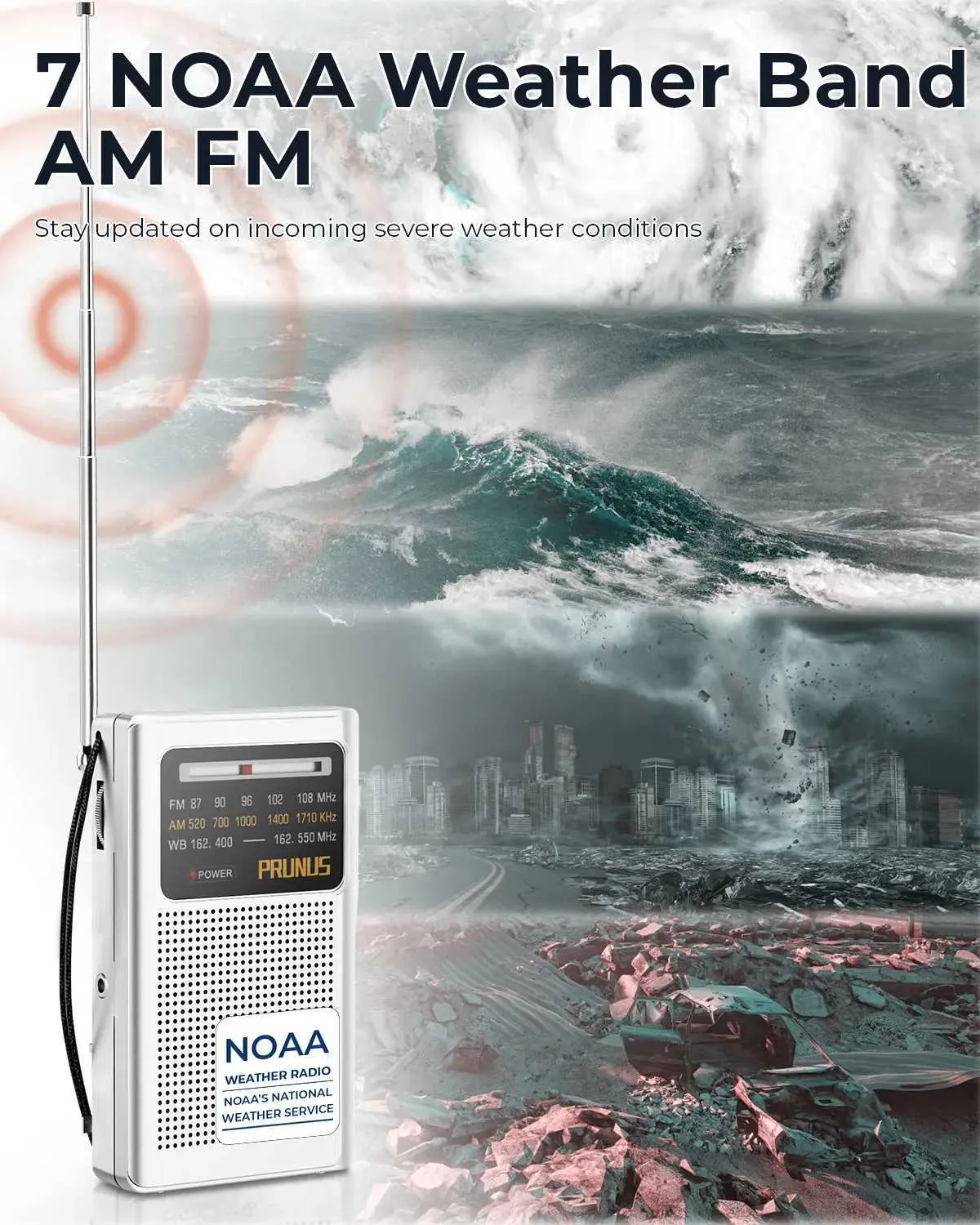 DHgate.com:Portable AM/FM NOAA Weather Radio MP3 Player with Walkman and 2 AA Batteries:Electronics
