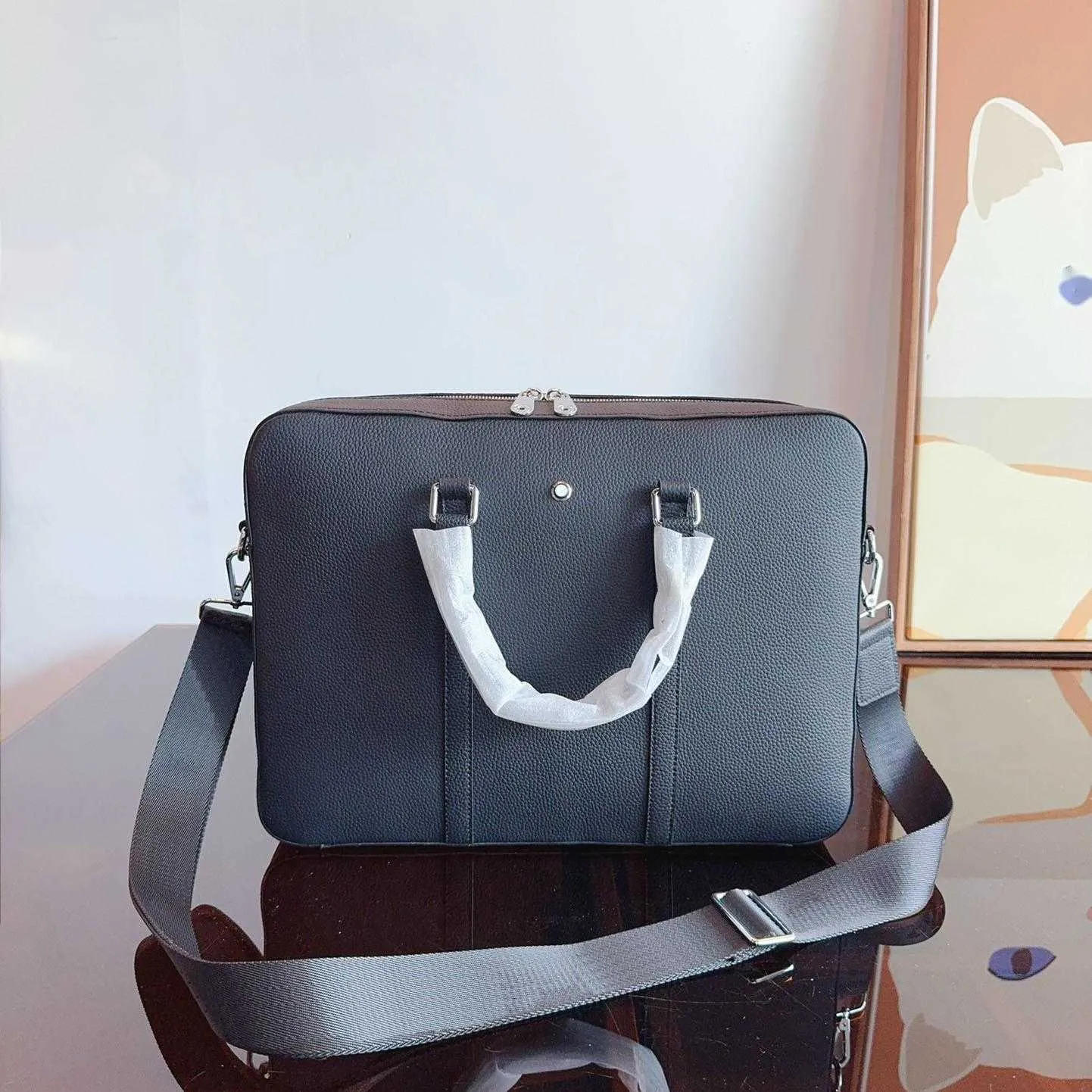 Luxury Laptop Bags: Striped Lattice Business Briefcase Unisex Designer ...