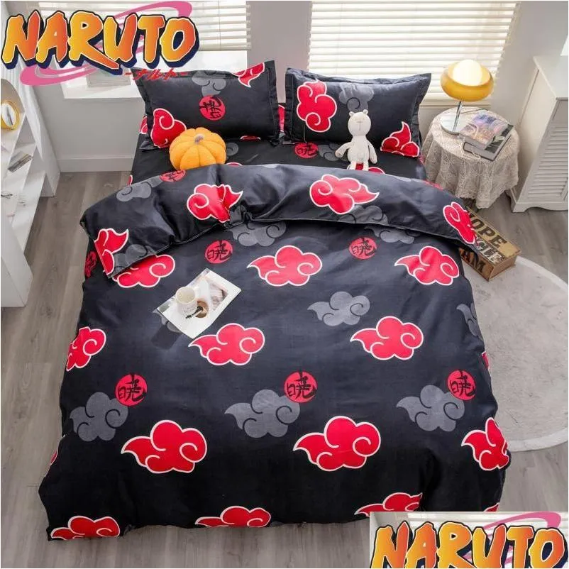 DHgate.com:Duvet Cover Set New Naruto Akatsuki Bed 3/4Cps Bedding ...