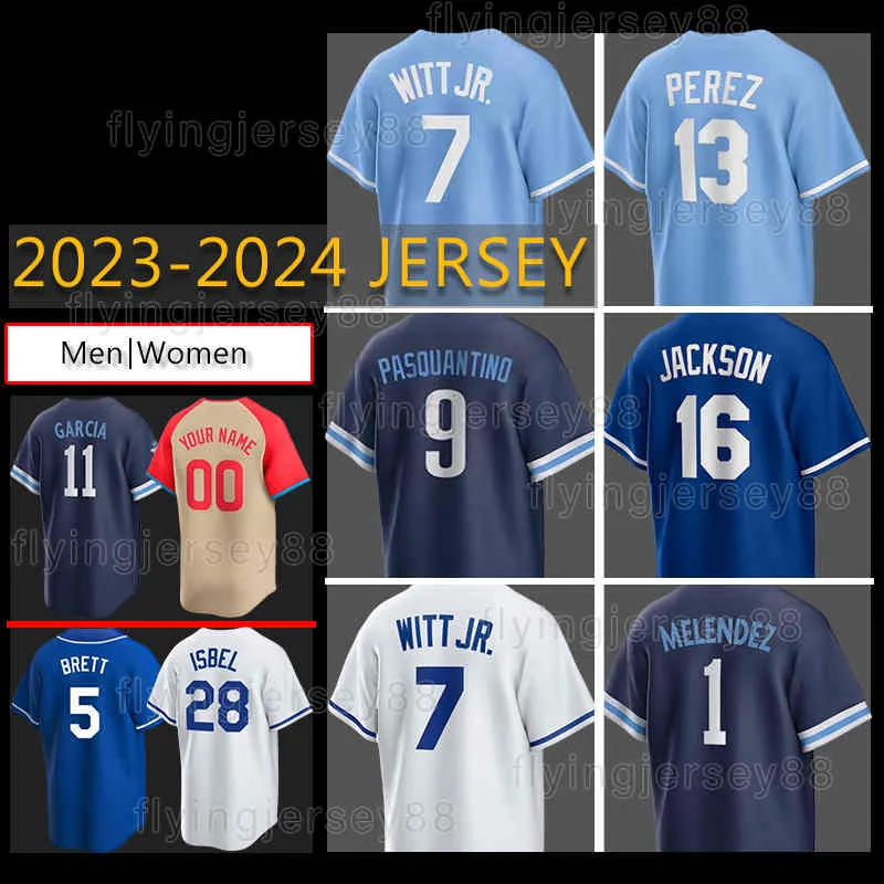 Official 7 Bobby Witt Jr Powder Blue Baseball Uniforms With 13 Salvador ...