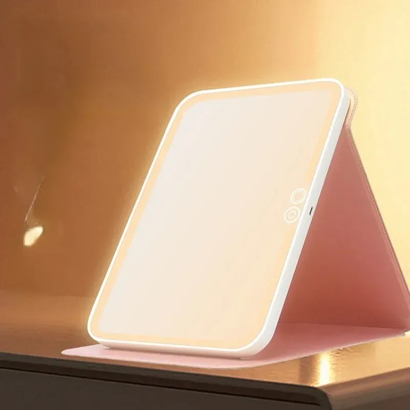 180° Rotating LED Illuminated Makeup Mirror With Touch Night Light With ...