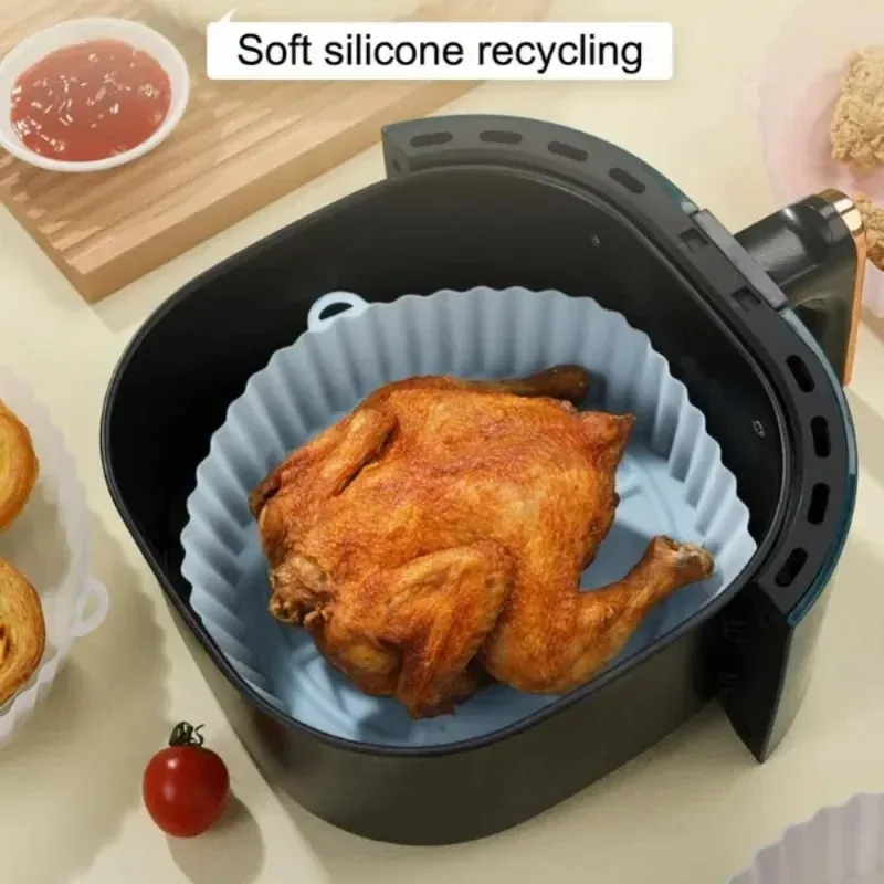 DHgate.com:Silicone Air Fryer Replacement Pan - Heat-Resistant Non ...