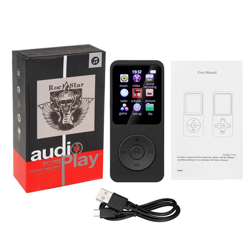 MP3 Player With 1.8 Color Screen Bluetooth, E Books, Recording, FM ...
