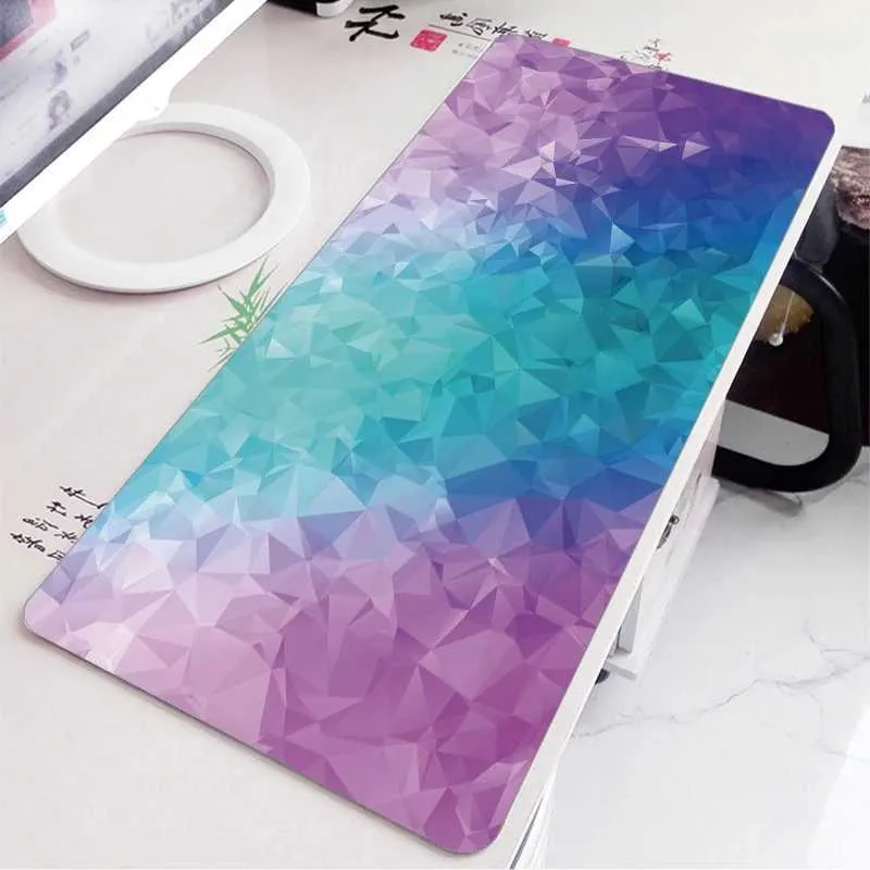 XXL Mouse Pad with Wrist Rest - Colorful Rain Watercolor Design, Large ...