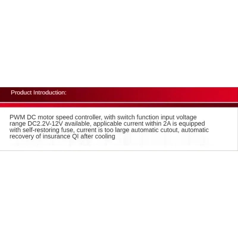 Precise DC Motor Speed Controller PWM 1.8V-12V 2A - Adjustable Voltage ...