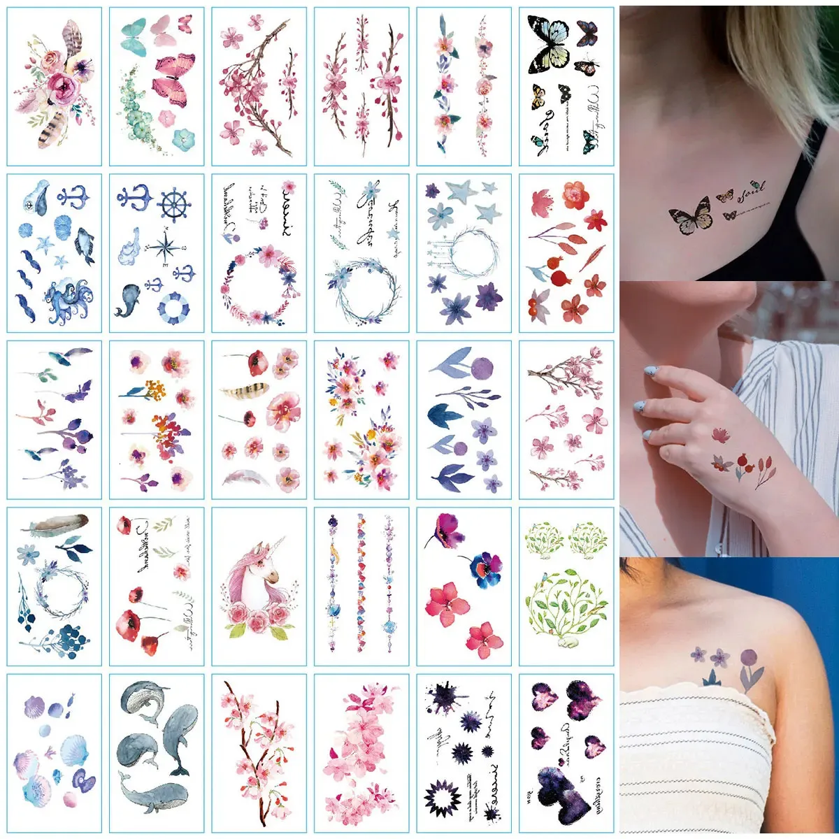 Temporary Tattoo Stickers: Cute & Fashionable Designs For Women ...