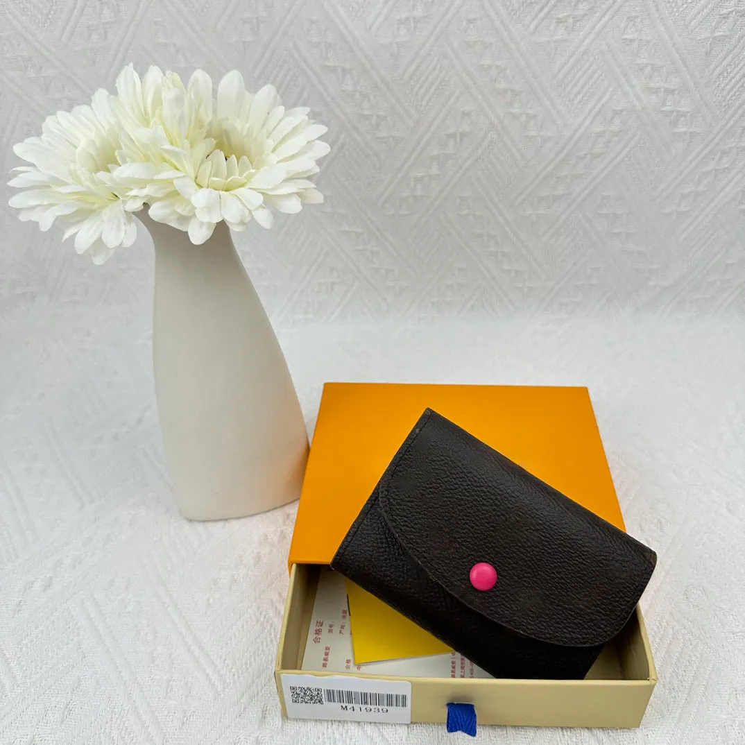 Luxury Bags Designer Checked Flower Coin Purse Womens Short Wallet With ...
