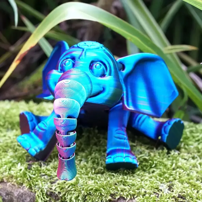 Cute 3D Printed Elephant With Movable Joints Anime Model Handheld Toys ...