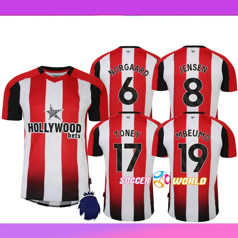 DHgate.com:24 25 Brent Ford Home Soccer Jerseys 2024/25 NORGAARD JENSEN ...