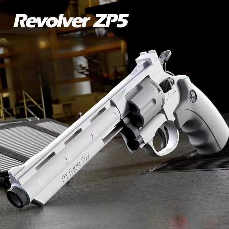Mechanical Continuous Firing ZP5 357 Revolver Ghostbusters Toys Gun Automatic Launcher Pistol ...