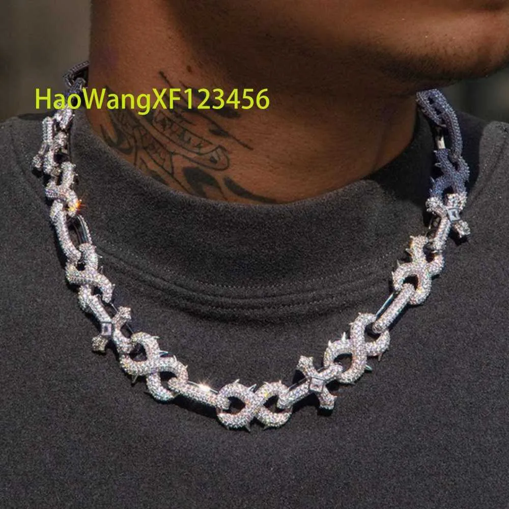 Men's Silver jewelry stores: Infinity Cross Cuban Link Necklace with ...