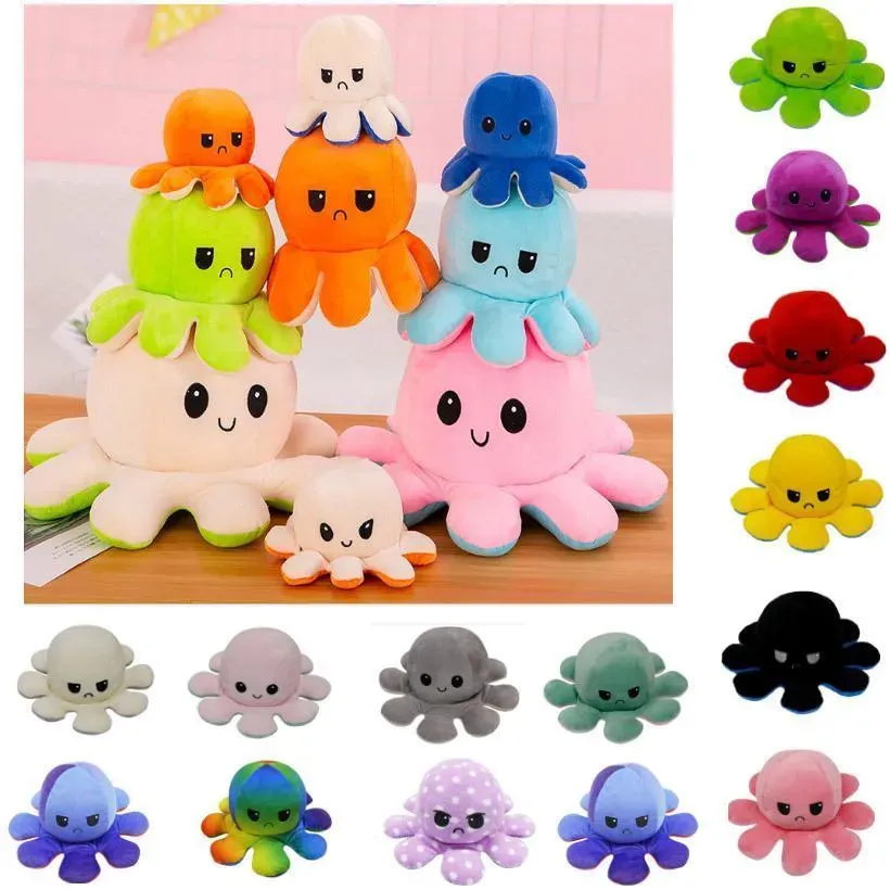 Reversible Flip Octopus Octopus Soft Toy 23 Styles Of Soft Double Sided ...