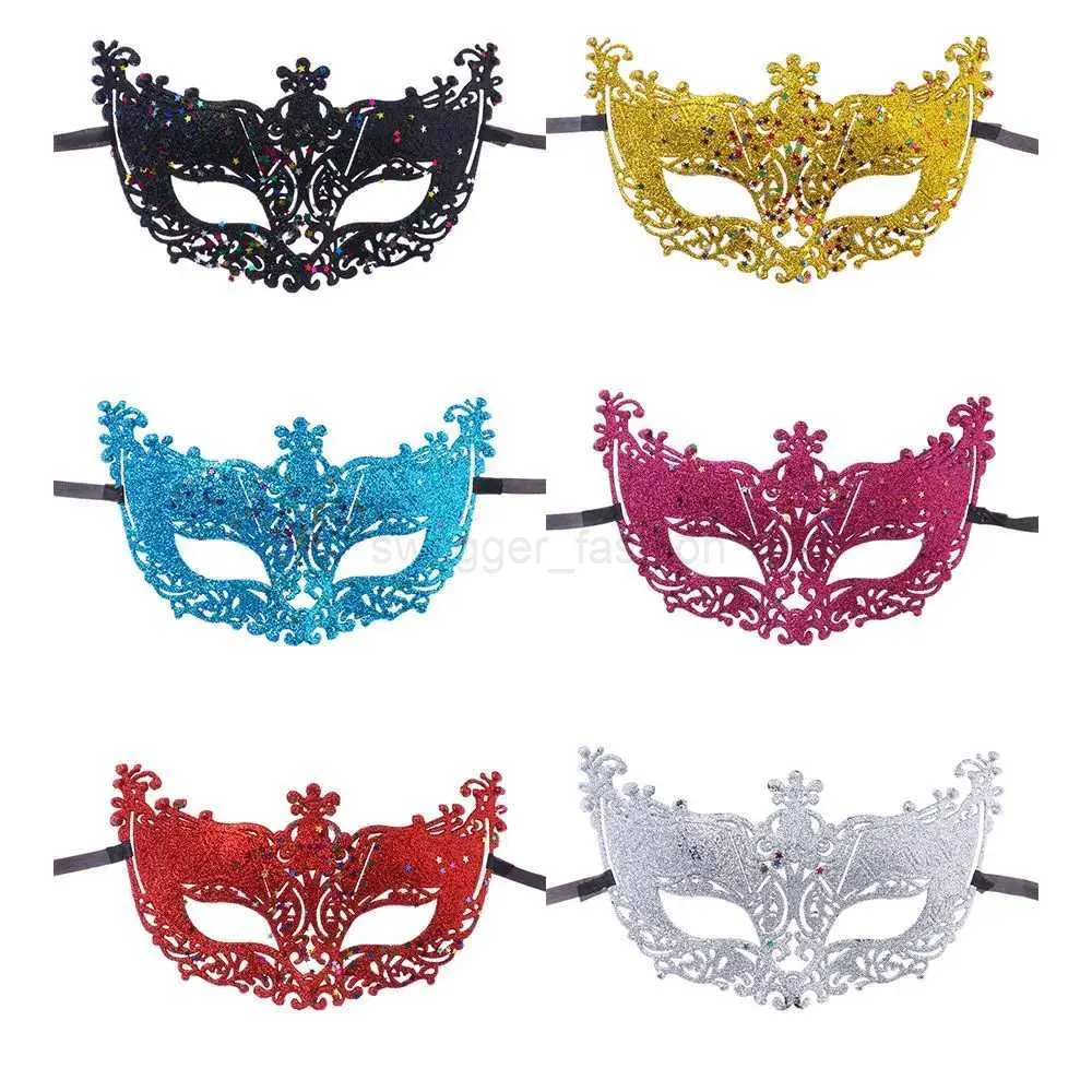 Glitter Sequin Masquerade Masks Set - Halloween Carnival Party Favors ...