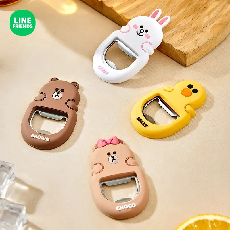 Line Friends Cartoon Bottle Opener - Cute Beer Corkscrew, Magnetic ...