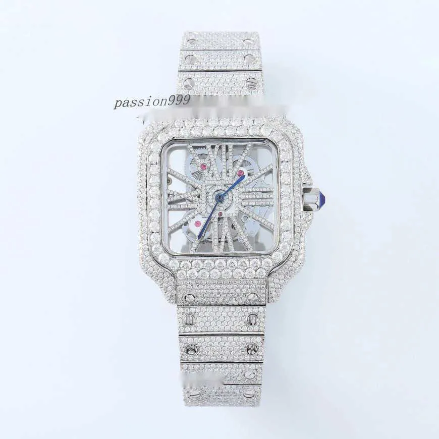 Luxury Bling 2024 Nuevo Esqueleto Totalmente Helado VVS Moissanite ...