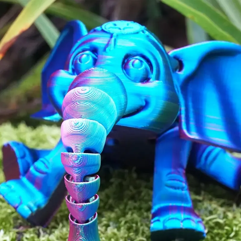 Cute 3D Printed Elephant With Movable Joints Anime Model Handheld Toys ...