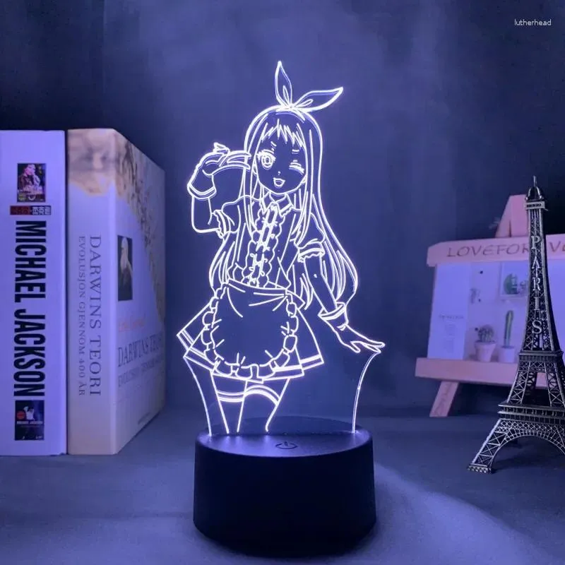 Acrylic Night Light Blend S Hideri Kanzaki LED Light 3D Anime Waifu ...