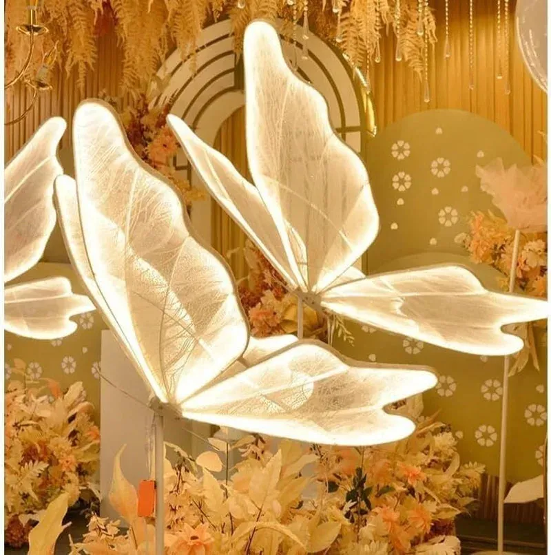 LED Butterfly Wedding Decor Light Romantic Lace Butterfly Ceiling Lamp ...