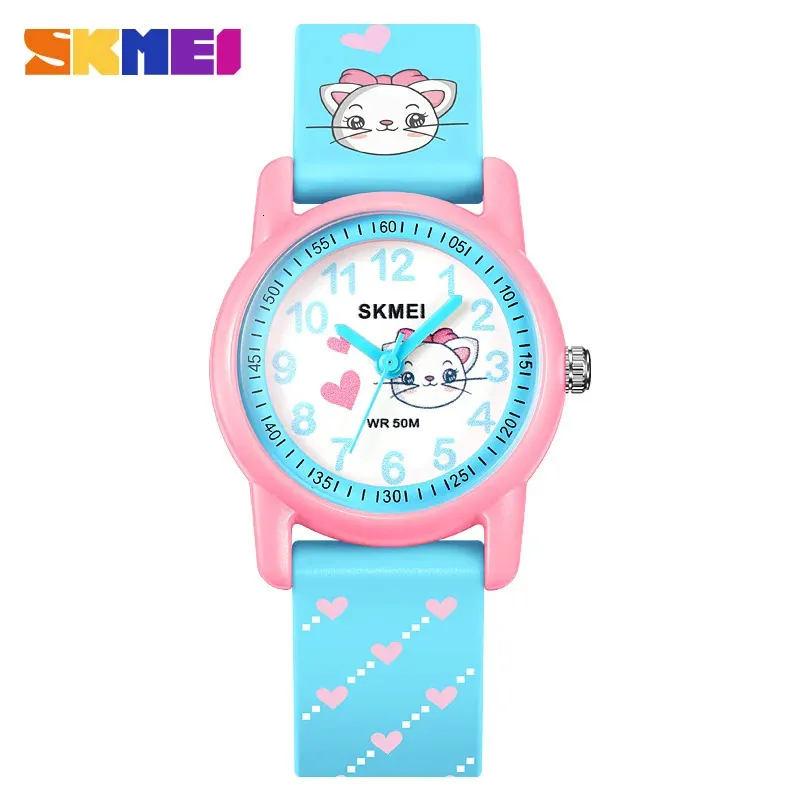 SKMEI Cartoon Style Cartoon Quartz Watch For Kids Colorful Macaron TPU ...