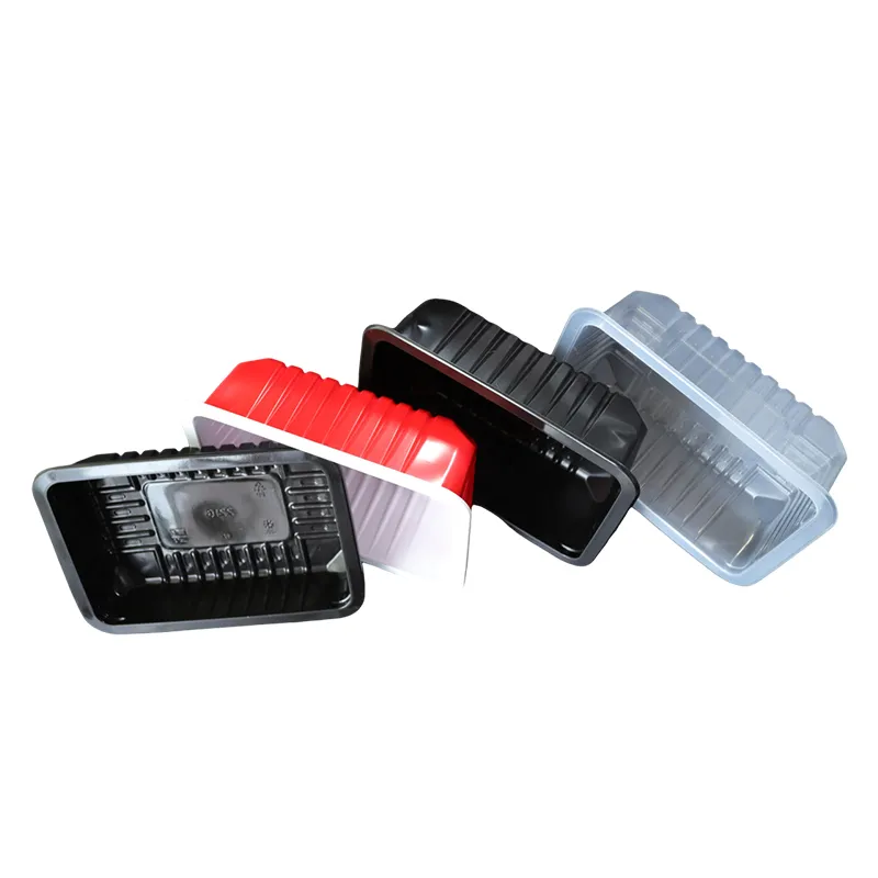 Plastic Fruit Containers: Clear Disposable Food Tray With Black Base ...