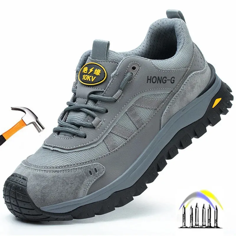 Mens Insulated Safety Work Non Slip Work Shoes With Anti Slip Sole ...