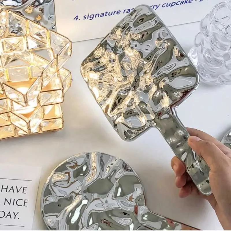 Compact Mirrors Handheld Mirror Water Ripple Handheld Mirror With ...